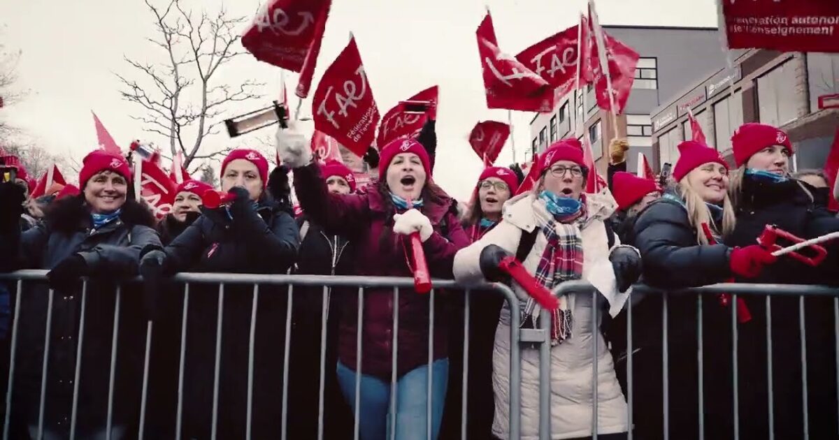 Une marée rouge FAE dans les rues de Montréal - 23 novembre 2023